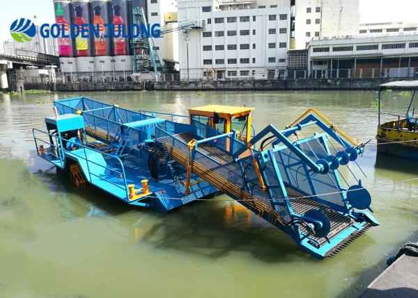 Quality JULONG Aquatic Water Weed Harvester For River Water Surface Cleaning for sale