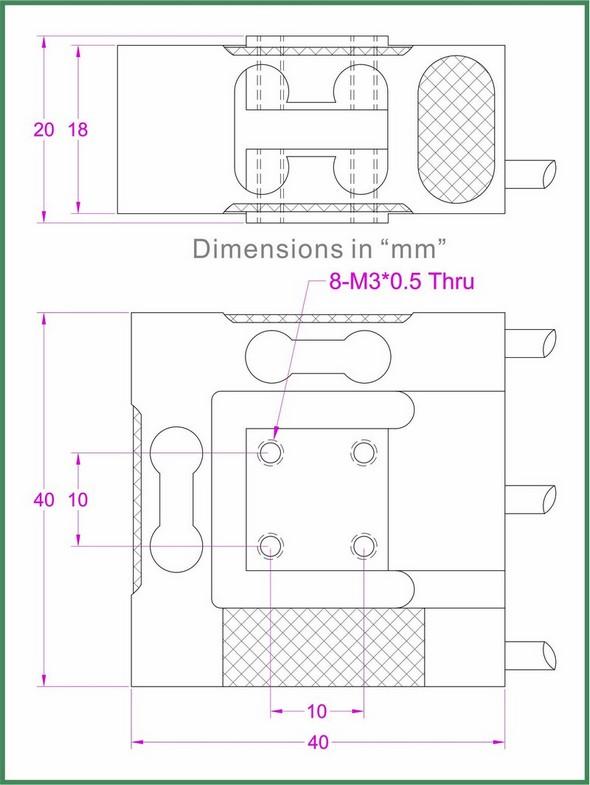 3 axis load cell 10N 20N 30N 50N 100N