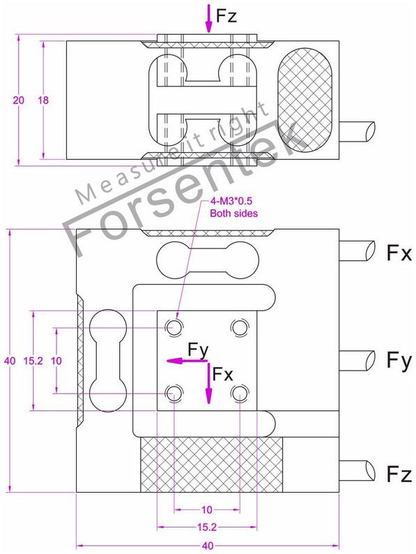 1kg multi-axis sensor 2kgf