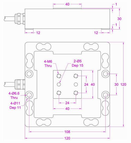 célula de carga triaxial 112lb 225lbf 450 lbf 1000lb