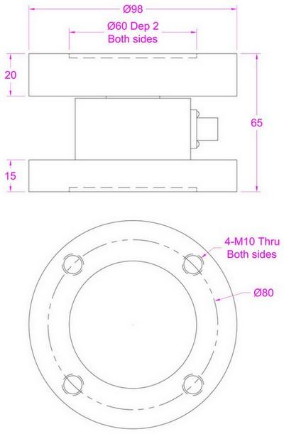 el biaxial_load_cell_with_flange_mounting