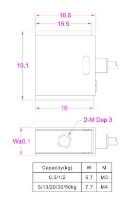 China Jr. S-Beam Load Cell 20kg QSH02034 Futek Miniature Force Sensor 50lb en venta