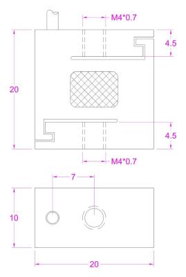 China Sensor de fuerza en miniatura 100N 200N 500N 1kN con orificio de montaje M4 en venta