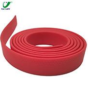 China Soft Red Flexi-poly coated nylon webbing for dog leash for sale