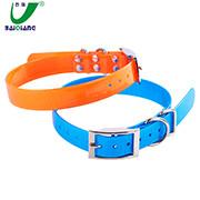 China Custom Evi-friendly Waterproof TPU and PVC Coated Webbing Dog Collar for sale