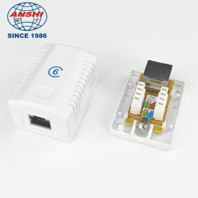 China 3U Gold Plating FTP Surface Mount Box CAT6 Single Port for sale