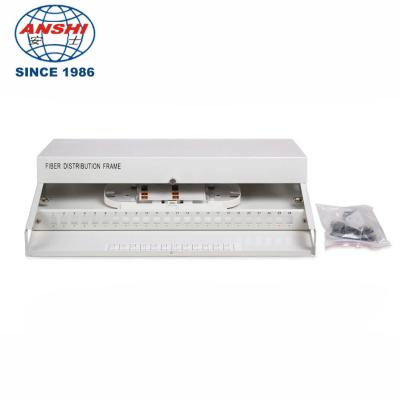 China ANSHI Wall Mount Fiber Optic Patch Panel 19 Inch 24 / 48 Port for sale