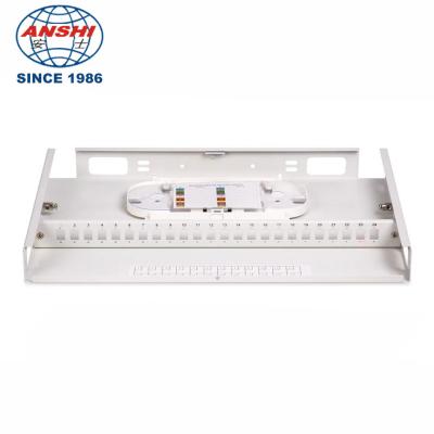China ANSHI Wall Mount Fiber Optic Patch Panel 19 Inch 24 / 48 Port for sale