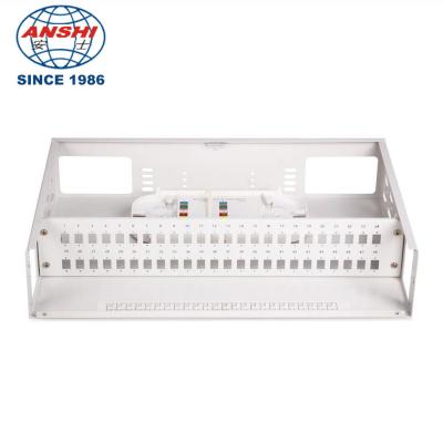 China ANSHI Wall Mount Fiber Optic Patch Panel 19 Inch 24 / 48 Port for sale