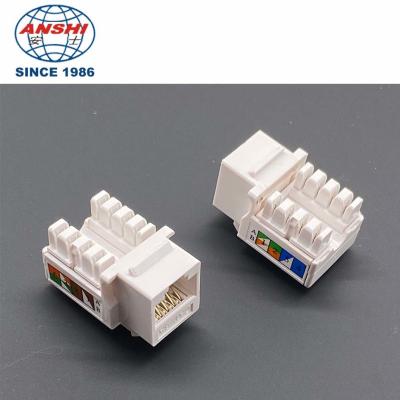 Cina Una rete RJ45 Jack Cat trapezoidale 6A UTP 8P8C da 90 gradi con doratura in vendita