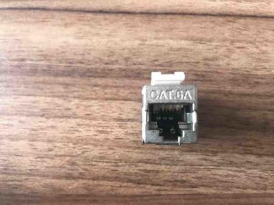 China Metallic Color Rj45 Shielded Jack , Metal STP Cat6a Shielded Keystone Jack for sale