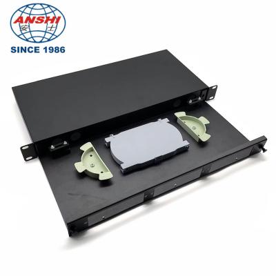 Chine 12 ports 24 creuse le tableau de connexions optique de fibre de SC/UPC ODF bâti de support de 19 pouces à vendre