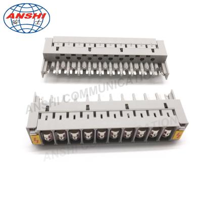 China ANSHI 10 Pairs 3 Pole Gas Tube Arrester LSA Plus Module Overvoltage Protection for sale
