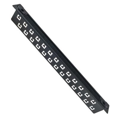 Black XL-4020-3L-B Highly 1u Brush Cable Management ANSHI 19 Inch