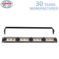 China RACK MOUNT PATCH PANEL 24 PORT RACK MOUNT PATCH PANEL 19 INCH CAT6 UTP for sale