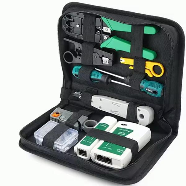 ネットワーク修理ツールキット RJ45 クリップペイヤー ケーブルラン テスト カッター ストリッパー テストツール