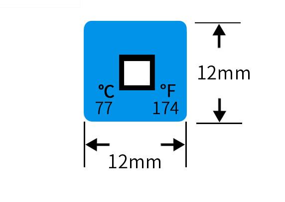 逆戻りしない 40-71°C 104-160°F 10 レベル 高温敏感ラベル