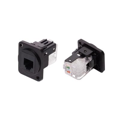 China RJ45 D type CAT6 UTP keystone jack female jack panel mount telecommunications for sale