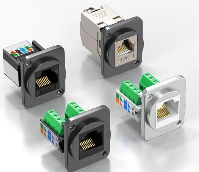 China RJ45 D type CAT6 UTP keystone jack female jack panel mount telecommunications for sale