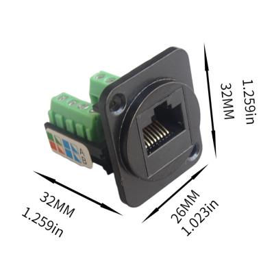 China RJ45 D type CAT6 UTP keystone jack female jack panel mount telecommunications for sale