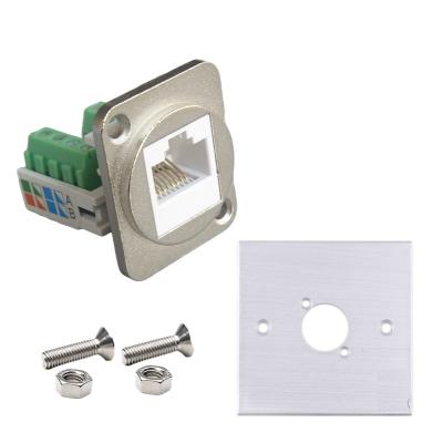 China RJ45 D type CAT6 UTP keystone jack female jack panel mount telecommunications for sale
