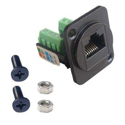 China RJ45 D type CAT6 UTP keystone jack female jack panel mount telecommunications for sale