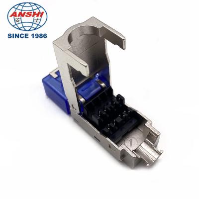 Cina ANSHI RJ45 CAT7 FTP Scudo STP non blindato Plug modulare Blu in vendita