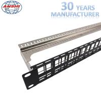 China Shielded Stp Rack Mount Patch Panel 48 Port 19 Inch With Cable Management for sale