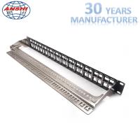 China Shielded Stp Rack Mount Patch Panel 48 Port 19 Inch With Cable Management for sale