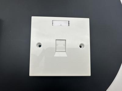 China ANSHI British Style Flat 1 Port 2 Port Network Cable Faceplate RJ45 Frame 86*86MM for sale