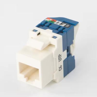 China Conector Keystone RJ45 sin herramientas y rotatorio con rotación de 180 grados para cables CAT6 y datos de alta velocidad en venta
