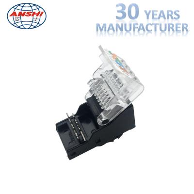 中国 象牙Cat5e Rj45の穿孔器ジャック/ABS Toolless台形ジャックの金張り 販売のため