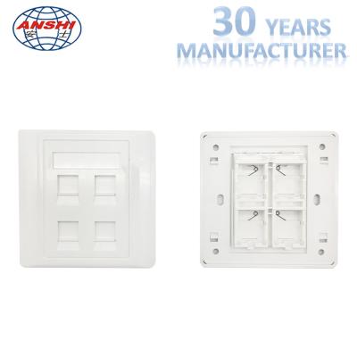 Cina 86 tipo 4 colore di bianco dello sbocco del supporto della parete su misura piastra frontale del cavo della rete del porto in vendita