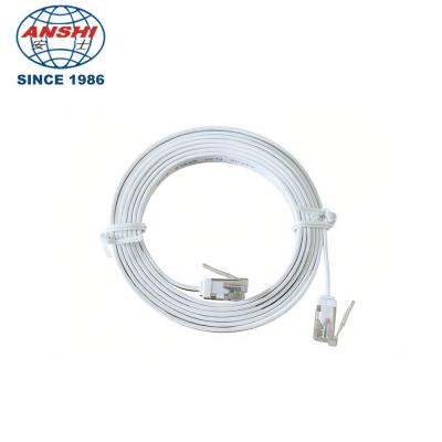 China CAT5E Unshielded Flat Network Patch Cord with 30AWG Pure Copper for 1000Mbps Data Transmission for sale