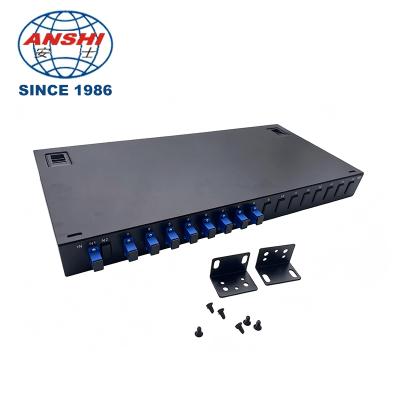 China 1U Rack Mount Symmetrical Split PLC Splitter, Metal Box for ODF Data Center for sale