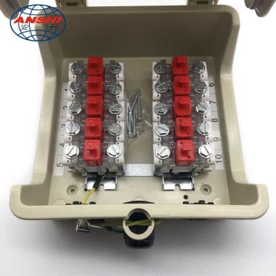 China 10 Paris Distribution Terminal Block / Din Rail Terminal Blocks With Grounding Wire for sale