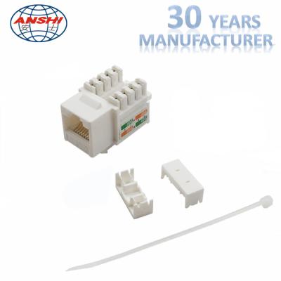 China White Cat6 RJ45 Keystone Jack Keystone Punch - Down Stand For Wiring System for sale