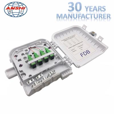 Chine Noyau de la boîte de distribution de fibre de bâti de mur 8 avec boîte extérieure imperméable de diviseur de PLC la grosse à vendre