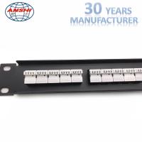 China 25 Ports RJ11 Krone IDC Unshielded Rack Mount Patch Panel for sale