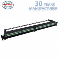 China 24 Port Cat6a Utp Patch Panel Loaded Unshielded for sale