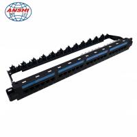 China 1u Cat6 24 Port Utp Patch Panel With Rear Cable Management for sale