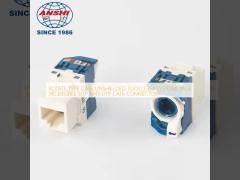 Бесинструментальный и вращающийся RJ45 Keystone Jack с вращением на 180 градусов для кабелей CAT6 и высокоскоростных данных