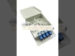 4 Port Indoor FTTH Wall Mount and Desktop Fiber Optic Distribution Box with SC/UPC Adapter