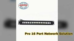 16 Port Shielded Patch Panel for Stable Network Setup