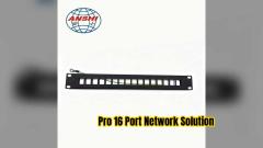 16 Port Shielded Patch Panel for Reliable Network Setup