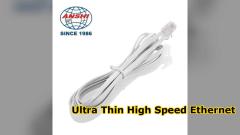 Ultra Thin Cat6 Ethernet Cable High Speed LAN Solution