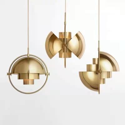 China Metal Pendant Light Post Modern Electroplating Stretchable Bedroom Coffee Multi-Lite Pendant Light（WH-AP-452） for sale