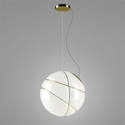 China Italian glass ball white pendant lights living room restaurant bedroom Armilla Pendant lamp(WH-GP-149) for sale