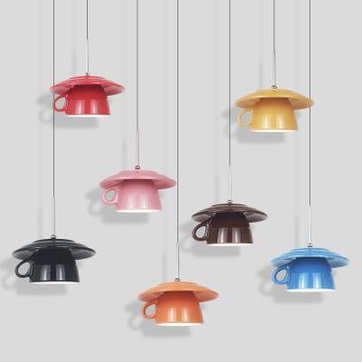 China Modern Pendant Lights Macaroon Ceramic Lustrous Kitchen Teaport Hanging Lamp(WH-AP-510) for sale