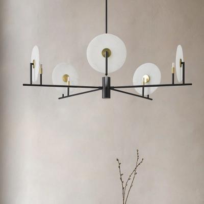 China Luxury Marble Chandelier Living Room Black Minimalist Dining Room Erto Chandelier(WH-MI-378) for sale